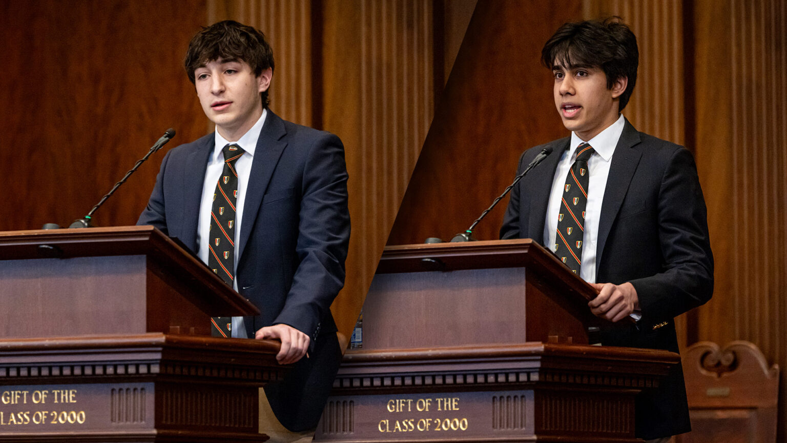 Omar Rahman and Alex Giordano Deliver Senior Speeches in Hall - The ...